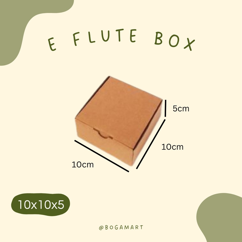 Jual E Flute Box 10x10x5 / Kardus Packaging / Dus Toplock | Shopee ...