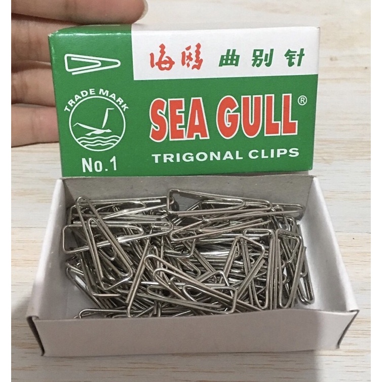 Jual PENJEPIT KERTAS SEGITIGA / PAPER CLIPS SEA GULL / TRIGONAL CLIPS ...