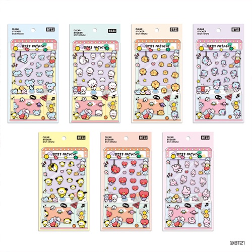 Jual BT21 CLEAR STICKER [minini] I Sticker BT21 I Koleksi BT21 Original ...