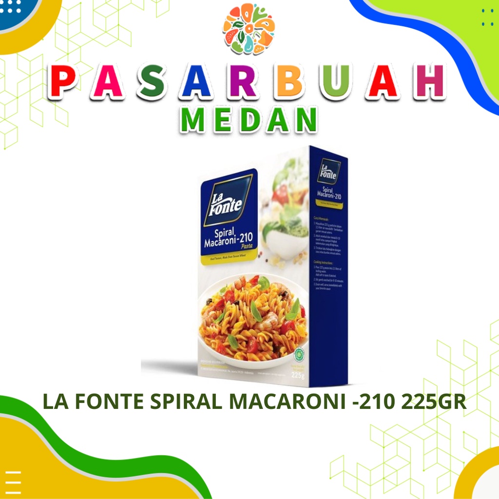 Jual Distributor La Fonte Spiral Macaroni 210 225 Gram Pasar Buah Medan Shopee Indonesia