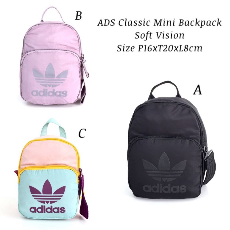 Jual PROMO Adidas Classic Mini Backpack Soft Vision | Shopee Indonesia