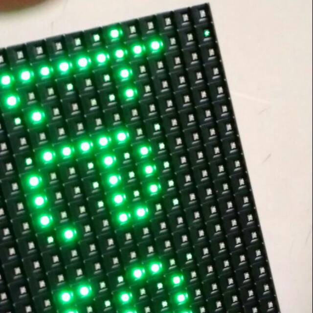 Jual Led Modul panel led smd p10 hijau . Running text/led matrix ...