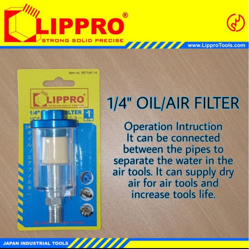 Jual Lippro air filter water separator saringan air udara kompresor 1/4 ...