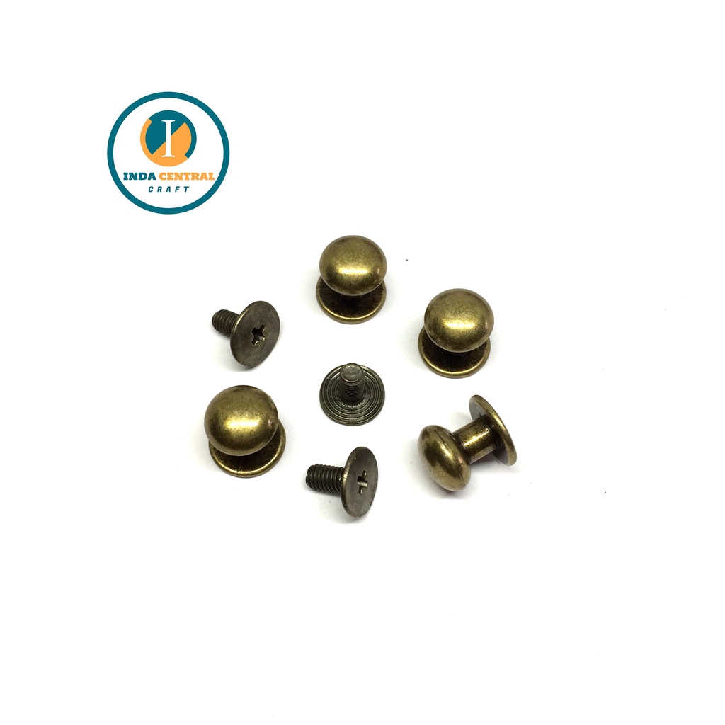 Jual KANCING PION BAUT PION DIAMETER 8 MM ANTICGOLD | Shopee Indonesia