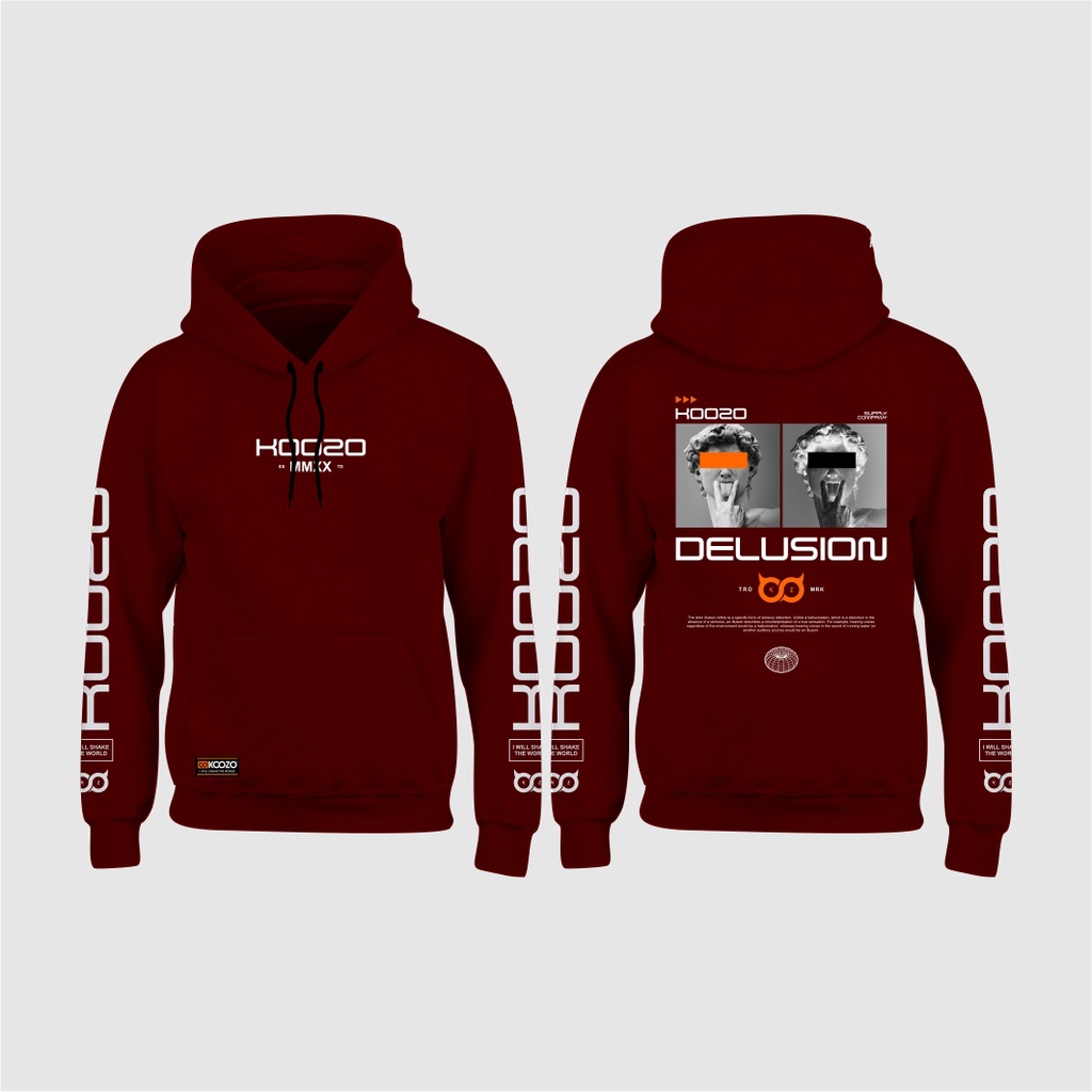 Jual KOOZO DELUSION Jaket Sweater Hoodie Pria Distro Original Size M L XL XXL | Shopee Indonesia