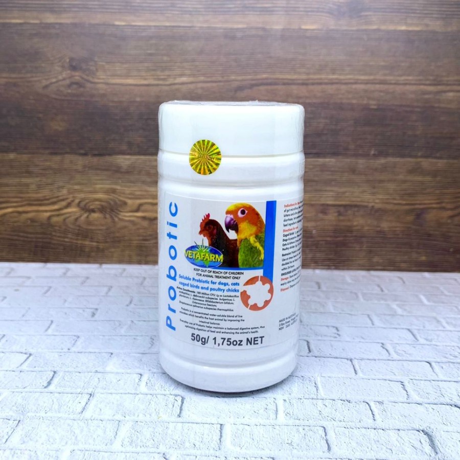 Jual PROBIOTIC BURUNG AYAM PARROT VETAFARM 50 Gr PROBIOTIK UNGGAS ...