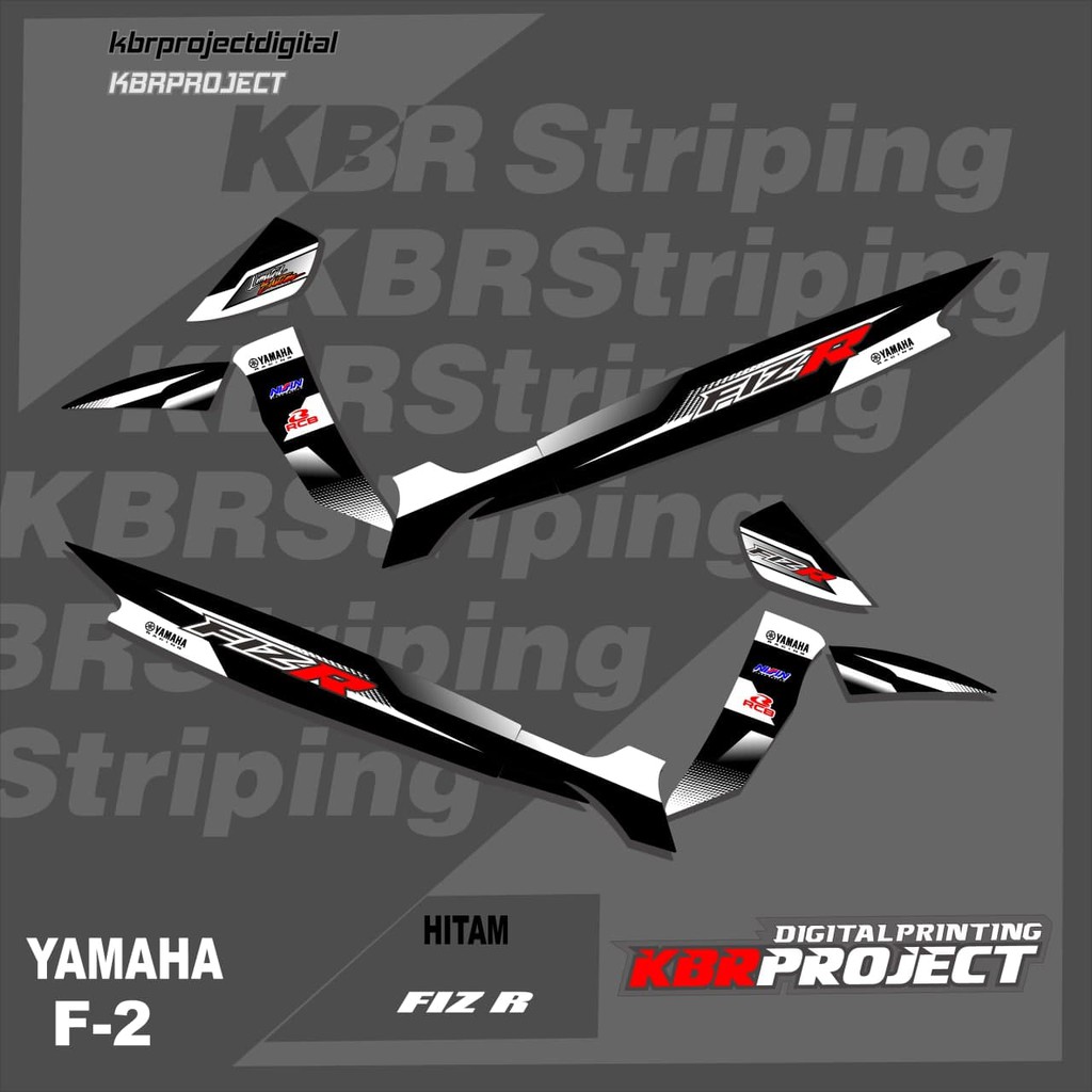 Jual (cod) stiker motor - striping FIZR fiz r F1Z R - motor yamaha ...