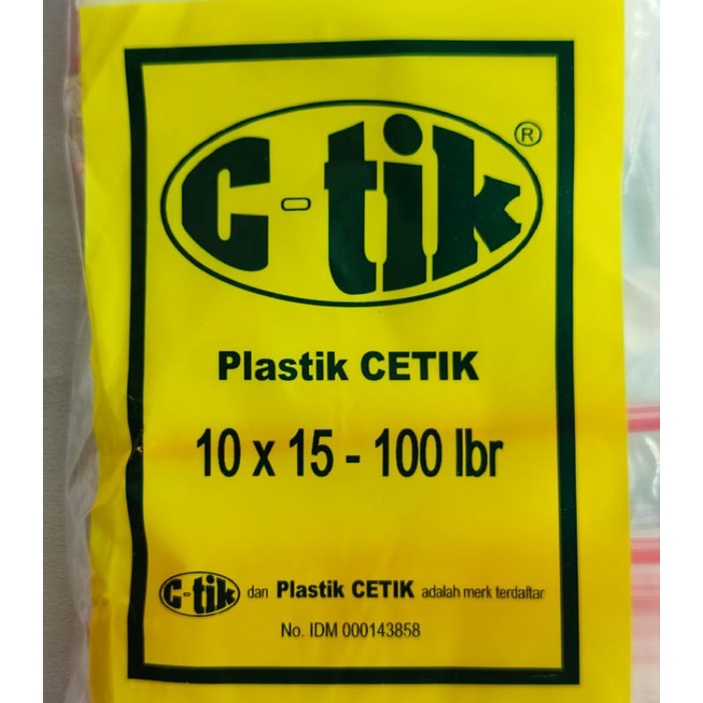 Jual Plastik Klip CTIK 10X15 isi 100 lembar/Plastic Ziplock/Pastik ...