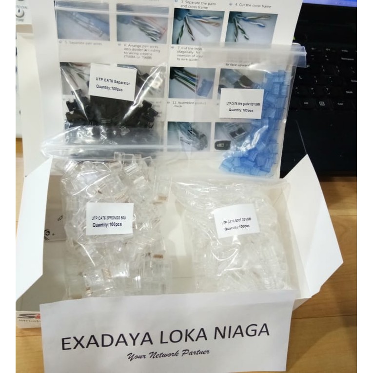 Jual LS Simple Connector Cat6 Konektor rj45 CAT 6 Isi 100 | Shopee ...