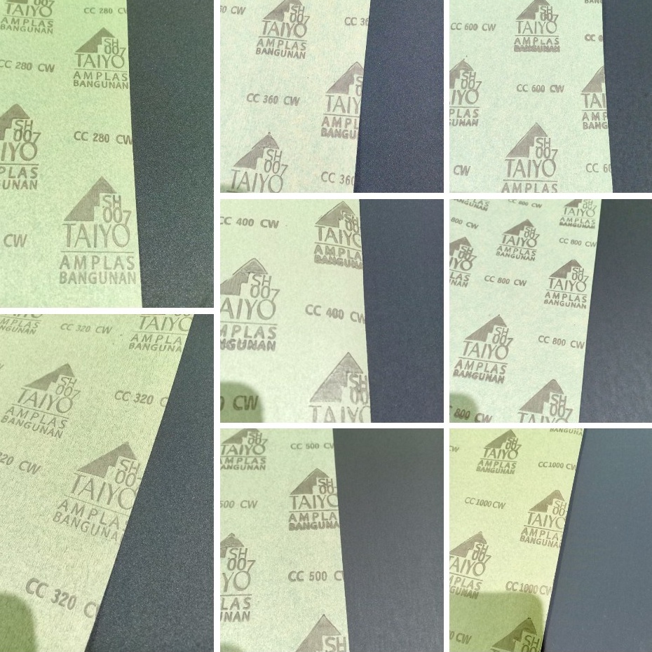 Jual Amplas Halus dan Kasar Amplas Lembaran Taiyo Grit Ukuran : 60 80 ...