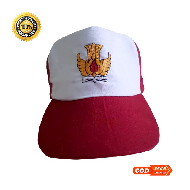 Jual Topi SD / Topi Sekolah SD / Merah Putih Bordir Tut Wuri Handayani ...