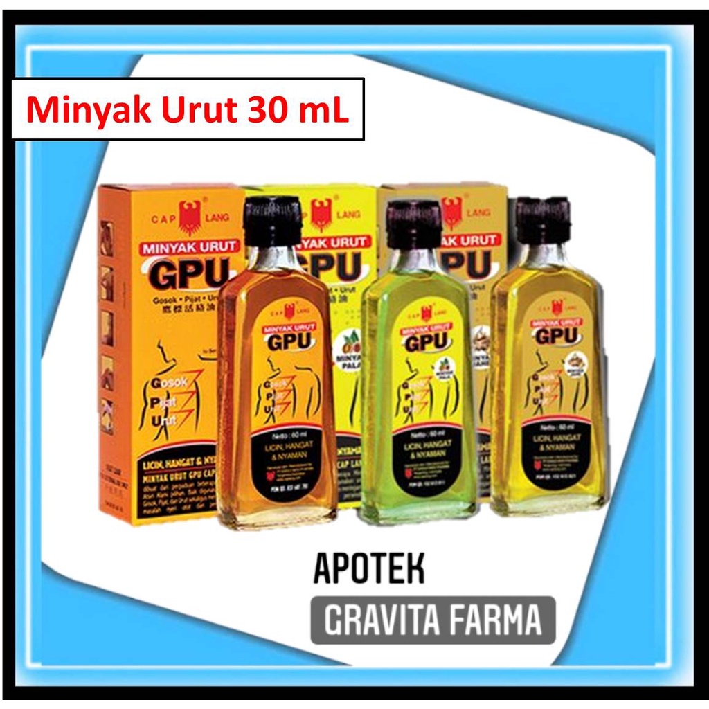 Jual GPU minyak gosok pijat urut 30 mL | Shopee Indonesia