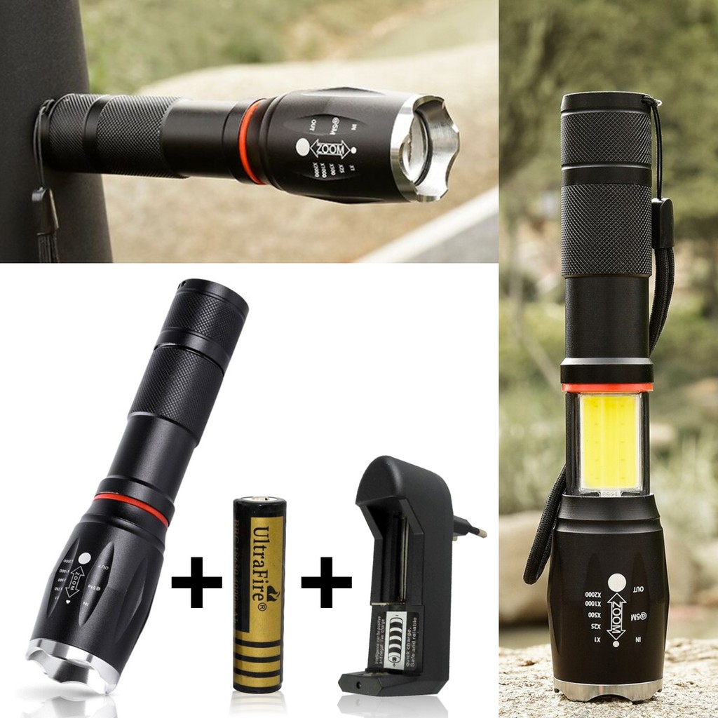 Jual Senter Magnet 5 Mode LED Torch Cree XM-L T6 8000 Lumens | Shopee ...