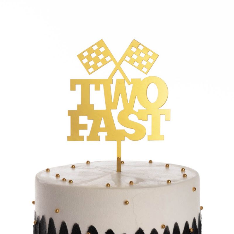 Jual CAKE TOPPER AKRILIK TWO FAST HAPPY BIRTHDAY SELAMAT ULANG TAHUN ...