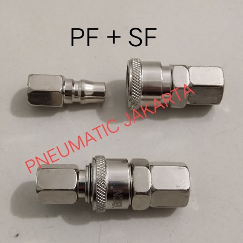 Jual Quick Coupler PF 20 + SF 20 Set EMC Pneumatic | Shopee Indonesia