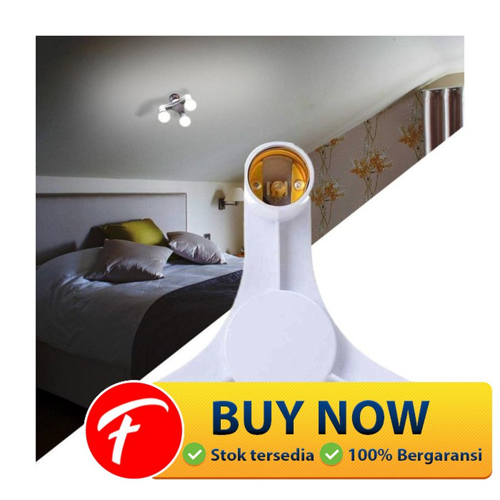 Jual AIMENGTE Fitting E27 Cabang 3 Lampu Bohlam Studio - EEE3342A - White | Shopee Indonesia
