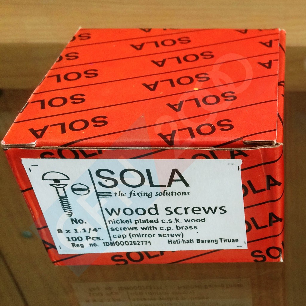 Jual Sekrup Kaca Sola 8 X 1 1/4 Inch 32 Mm Mirror Screw Stainless ...