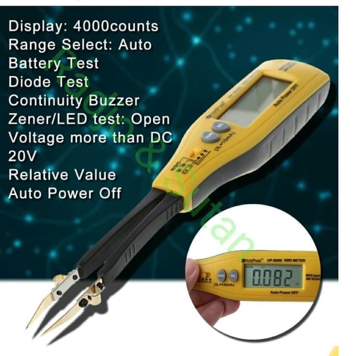 Jual HoldPeak HP-990B HP990B SMD Tester Digital Multi Meter Multimeter ...