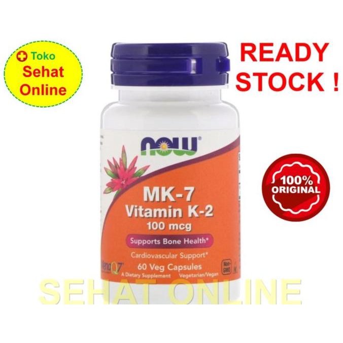 Jual Now Foods MK7 Vitamin K2 100 mcg 60 Vcaps Lc | Shopee Indonesia