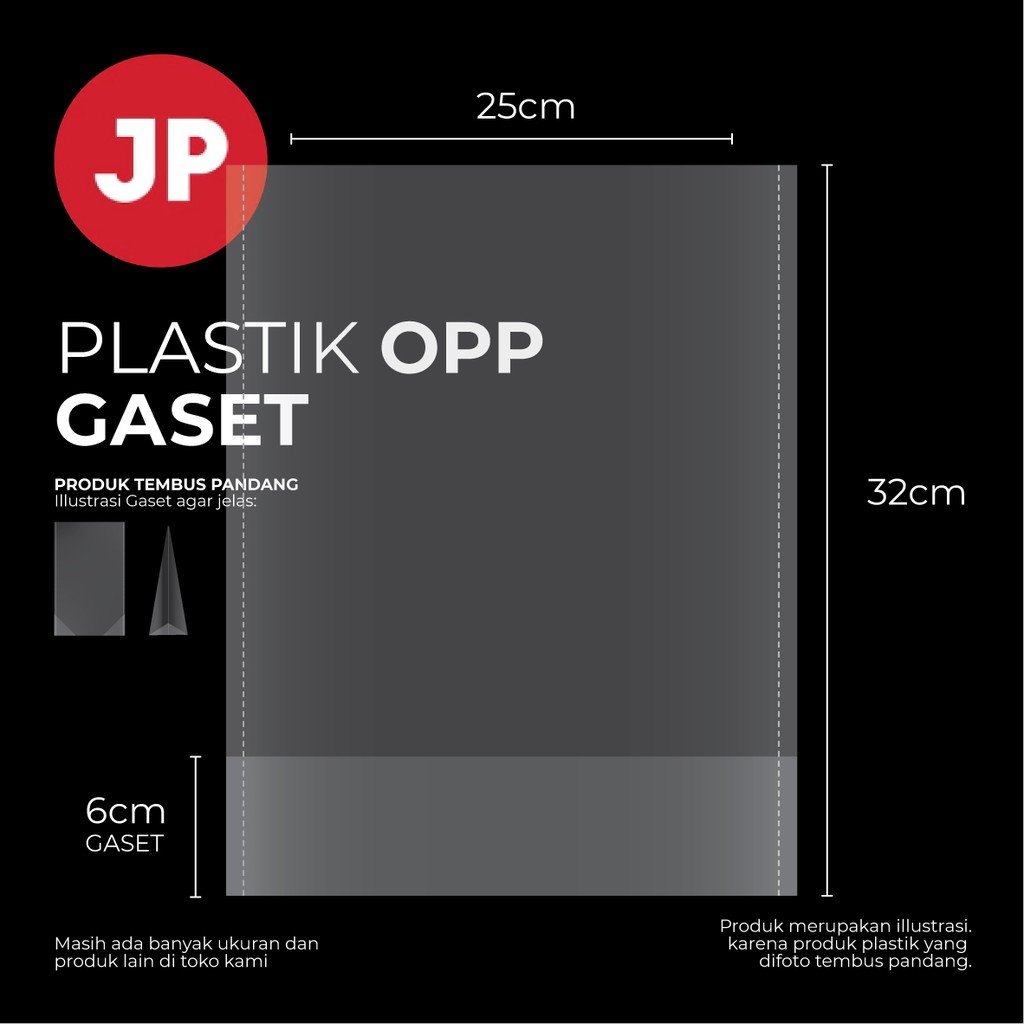 Jual Plastik Opp gasset Gaset uk 25x32x6(Gasset) (isi 100pcs) | Shopee ...