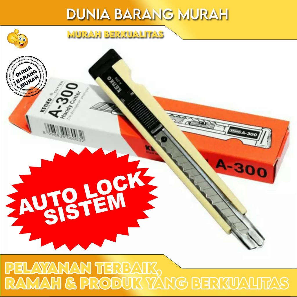 Jual PISAU CUTTER KECIL A-300 KENKO JAMIN ASLI / A300 / A 300 KATER ORI ...