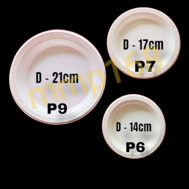 Jual Piring Plastik Putih Susu P6 / Piring Plastik Kecil S / Piring Kue ...