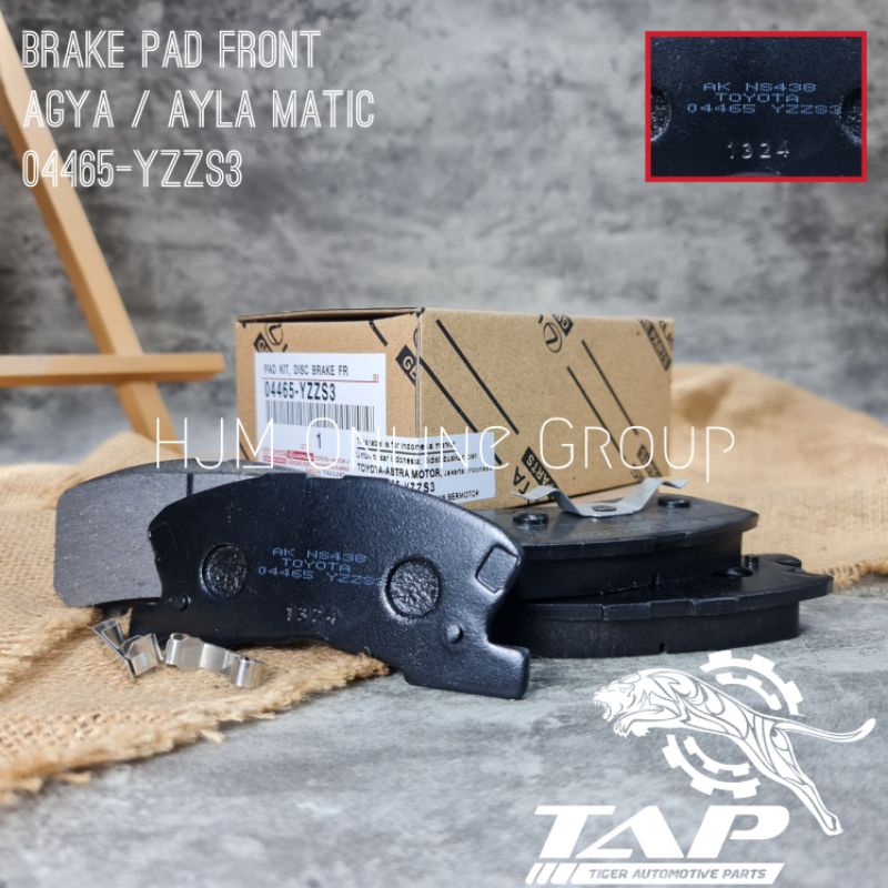 Jual BRAKE DISC PAD - KAMPAS REM DEPAN AGYA AYLA MATIC | Shopee Indonesia