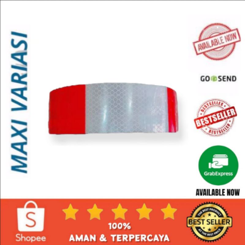 Jual Stiker Reflektor Merah kombinasi Putih, Merah, Putih, Kuning ...