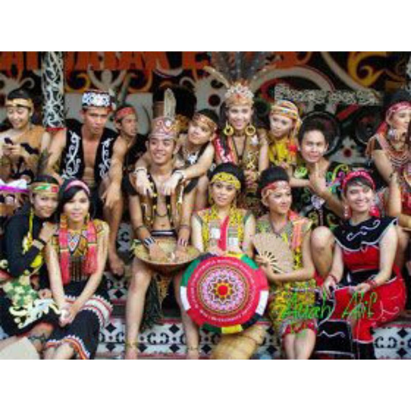 Jual suku dayak kalimantan poster + bingkai 35×53cm | Shopee Indonesia