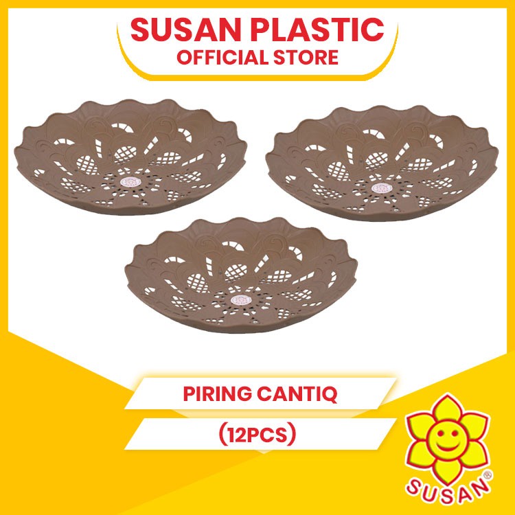 Jual SUSAN -(12PCS) - Piring Cantiq 010 - Piring Saji - Piring Souvenir - Piring Plastik ...