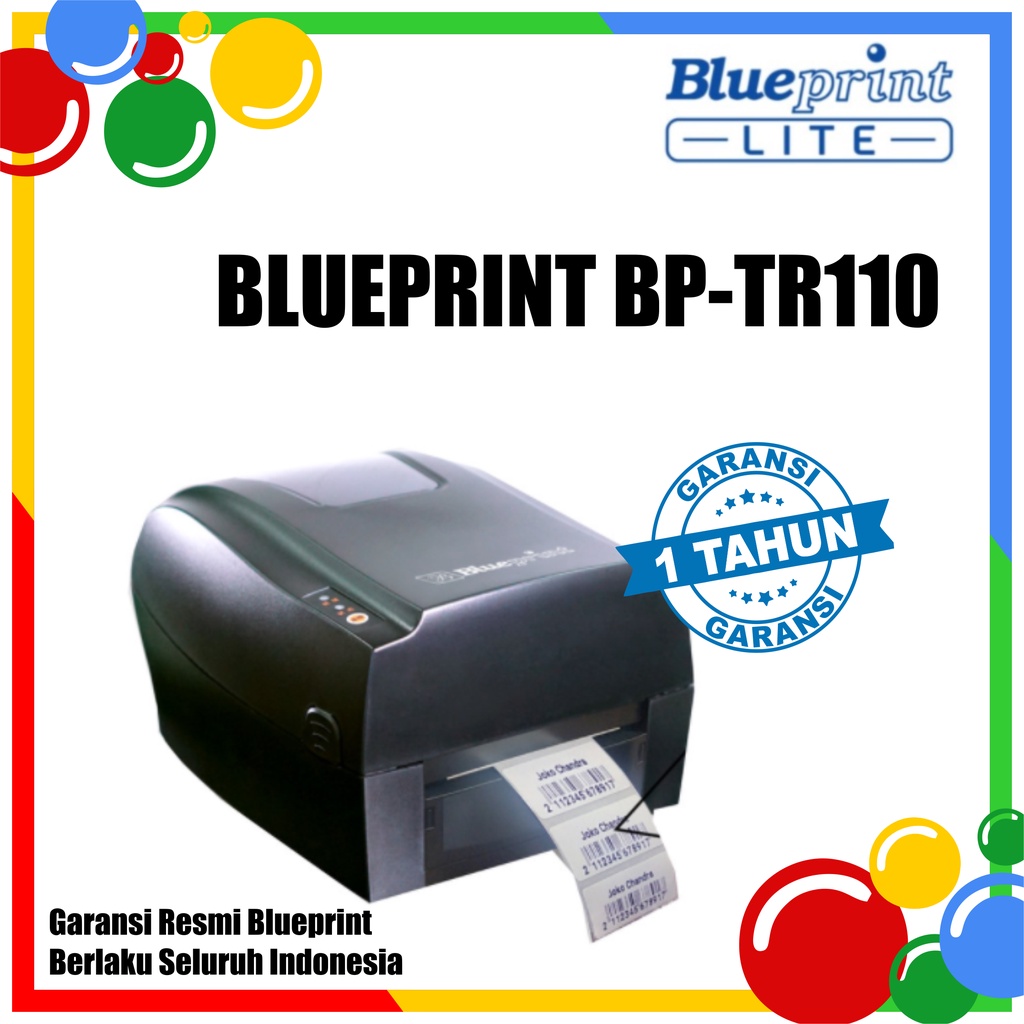 Jual Printer Barcode Thermal / Label BLUEPRINT BP - TR110 (USB+Serial ...