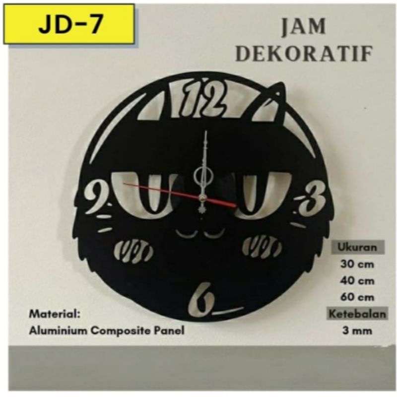 Jual JAM DINDING DEKORATIF UKURAN 30cm (Material Alumunium Composite ...