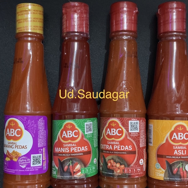 Jual Saus / Saos Sambal Asli ABC Extra Manis Pedas botol 135ml | Shopee ...