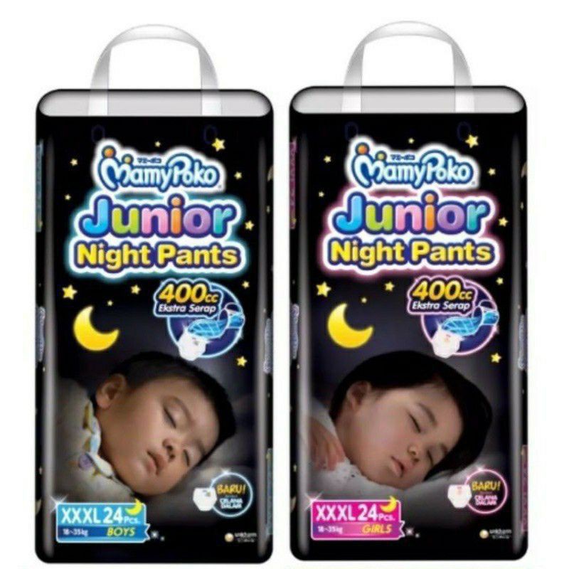 Jual Mamypoko junior night pant XXXL24boy/girl.kemasan baru | Shopee ...