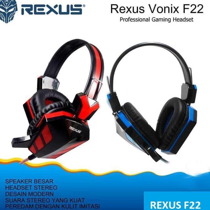 Jual Headset Gaming Rexus F22 F 22 F-22 Headphone Head Set Ear Phone ...