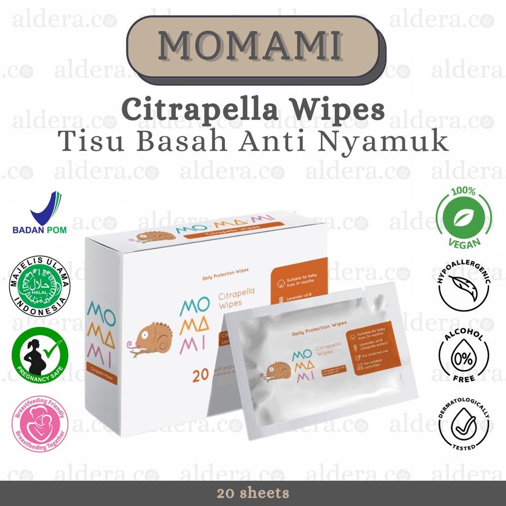 Jual MOMAMI Citrapella Wipes — Momami Tisu Basah Anti Nyamuk , Momami ...