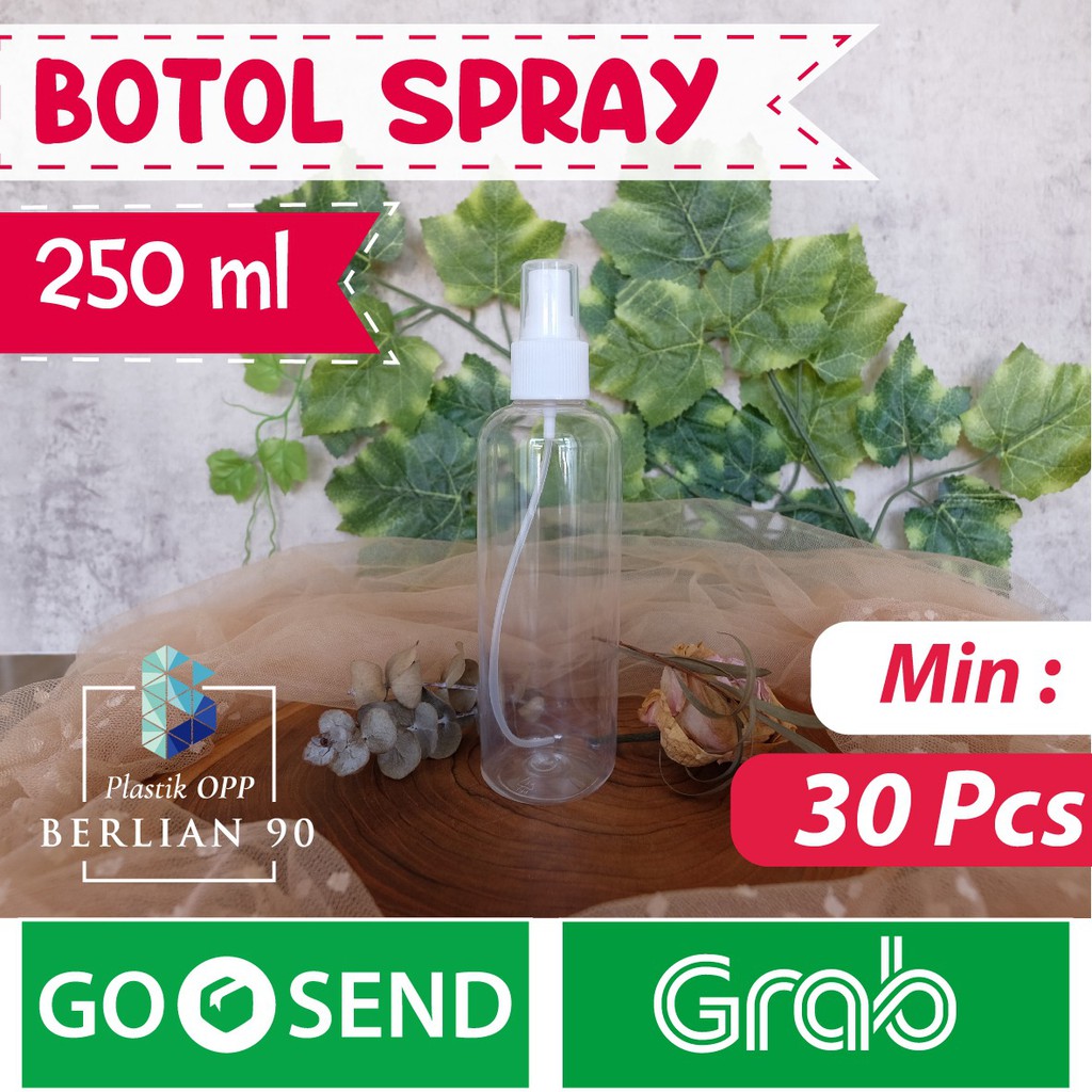 Jual Botol Spray 250 ml isi 50 / Botol plastik spray / Botol parfum ...