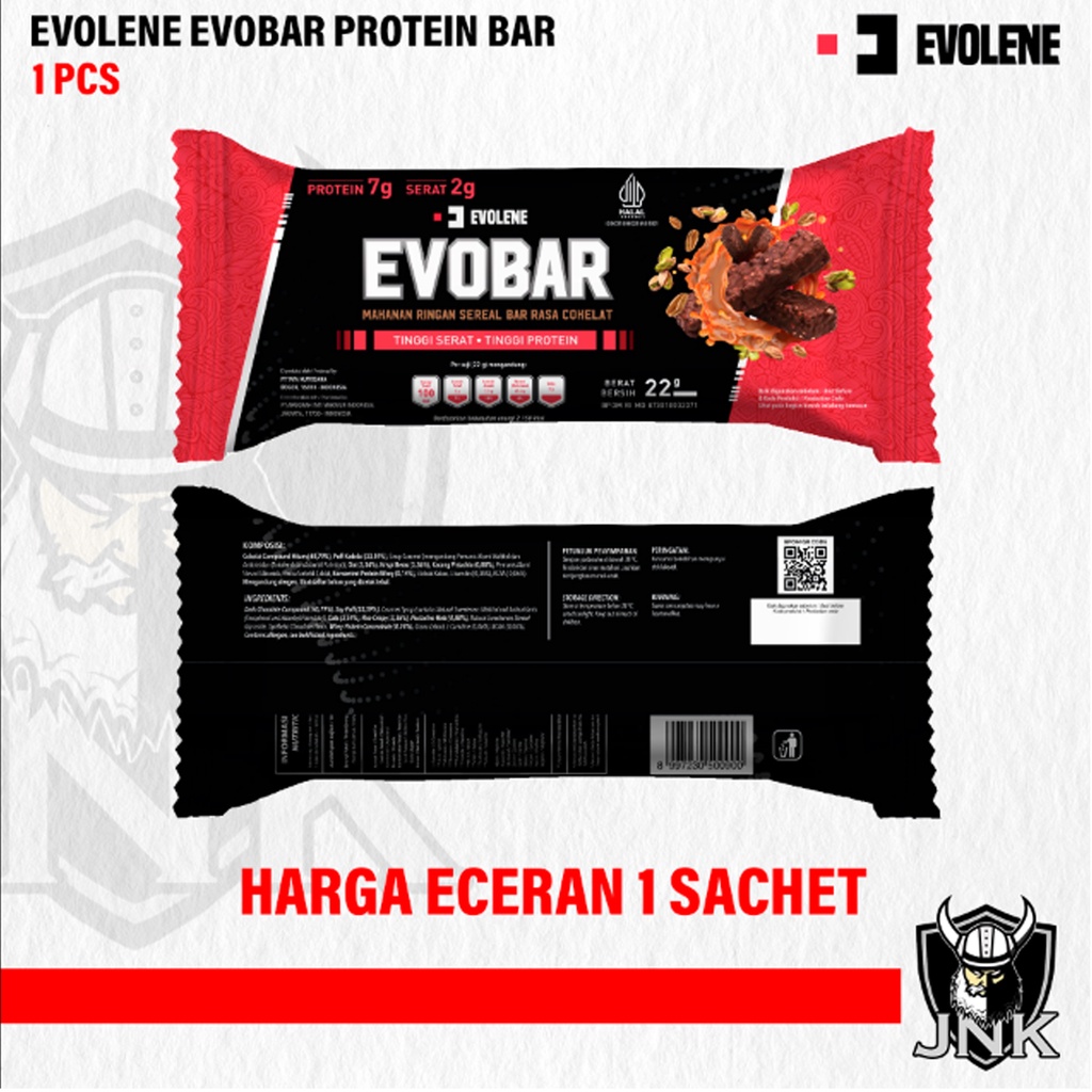 Jual ECER Evolene Evobar 1 Sachet | Protein Bar Snack Sehat Tinggi Whey ...