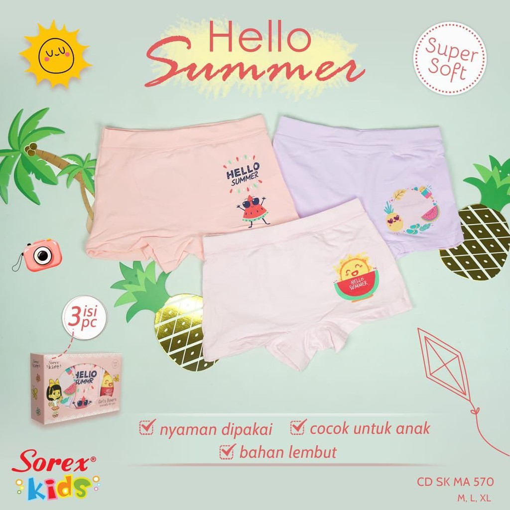 Jual Sorex-Celana Dalam Anak Perempuan Sorex Model Boxer Art MA 570 | Shopee Indonesia