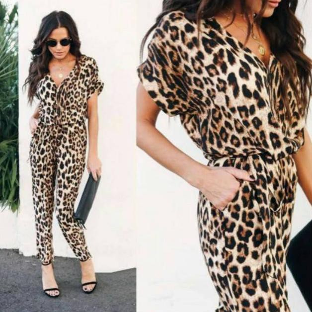 Jual SG JUMPSUIT JS LEOPARD ZHARA (KODE 8023) | Shopee Indonesia