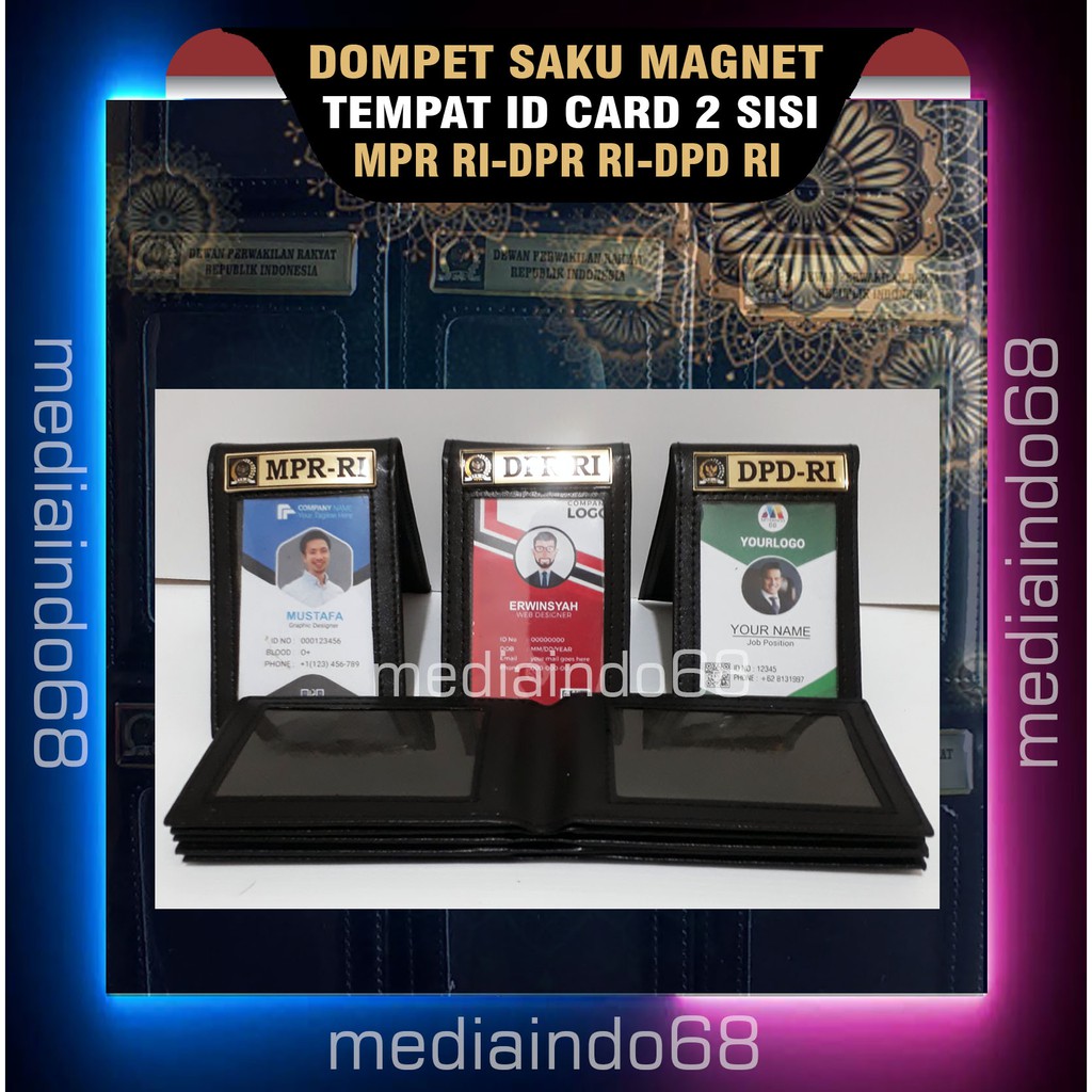 Jual Tempat Id Card DPR RI Dompet Saku Magnet 2 sisi | Shopee Indonesia