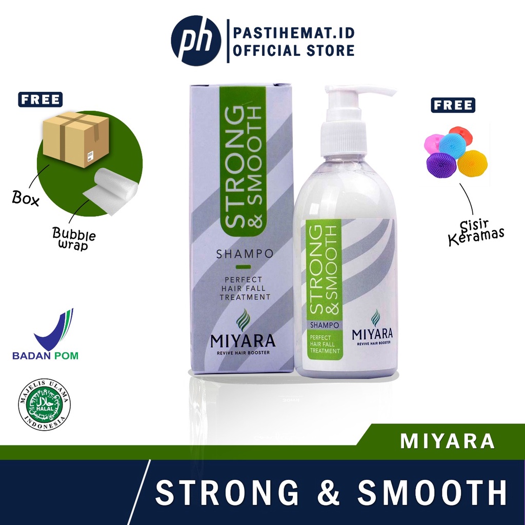 Jual Miyara - Strong & Smooth Shampoo - Perawatan Rambut Rontok Masa ...