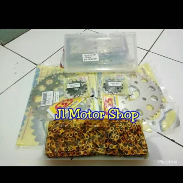 Jual Gir Set Sss 428H Rantai Gold Merek TK Racing Vixion R15 Jupiter Mx ...