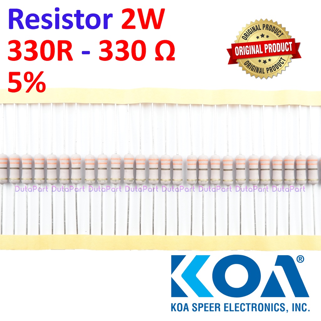 Jual Resistor 330 Ohm 2 Watt 5% ORIGINAL KOA 2W 330R HIGH QUALITY ...