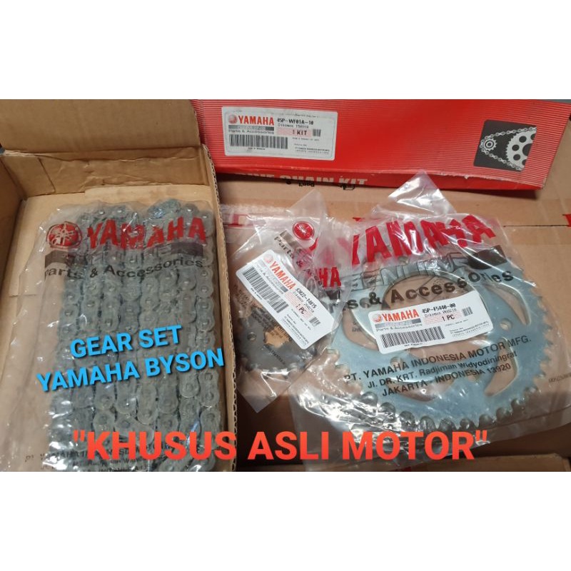 Jual YAMAHA GEAR SET, GIR SET, DRIVE CHAIN ORIGINAL, BYSON, asli YGP ...