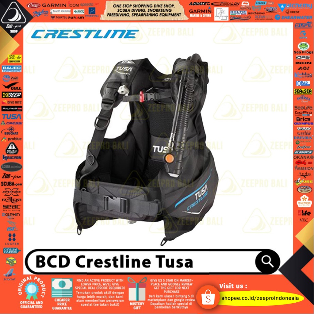 Jual BCD Scuba Diving Crestline Tusa Rompi Tabung Jacket Jacket Selam Dive Bouyancy Compensator ...