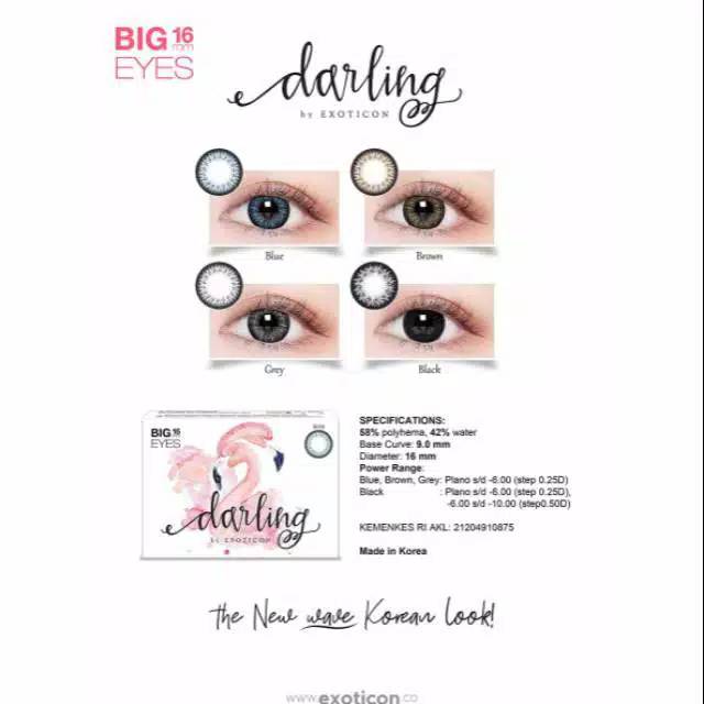 Jual SOFTLENS DARLING BIG EYES / SOFT LENSE BIG EYE / SOPLEN MATA BELO ...