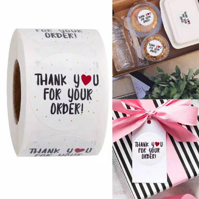 Jual Stiker Thank You Sticker Label Kemasan Order 500pcs | Shopee Indonesia