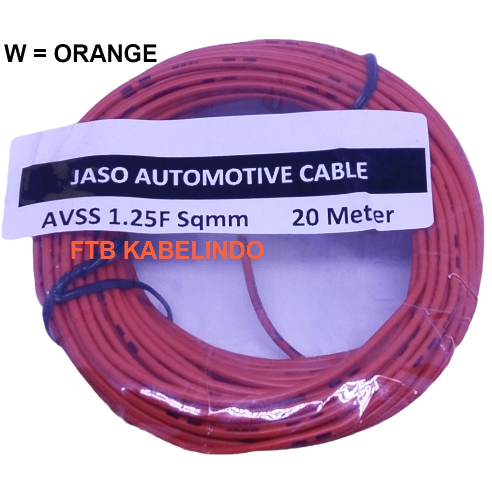Jual Automotive Cable Kabel Otomotif AVSS ~ f 1.25 Sqmm 20M Double Ink Marking ( AVSS 1.25mm 1 ...