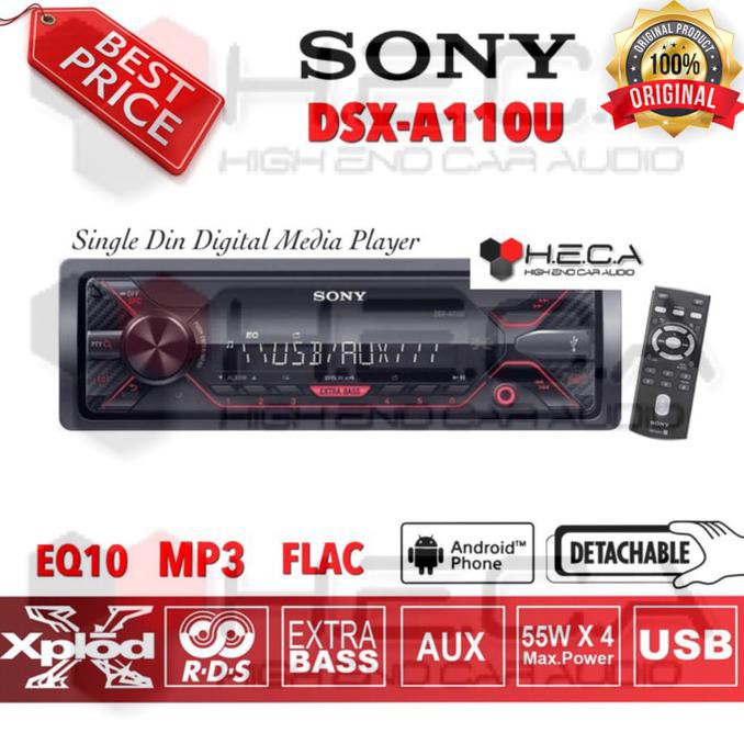 Jual Sony DSX-A110U Single Din DSXA110U Tape Mobil Audio Head Unit FLAC MP3 PROMO | Shopee Indonesia